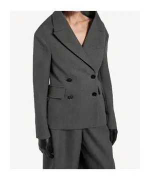 Balenciaga Stola Jacket In Dark Grey