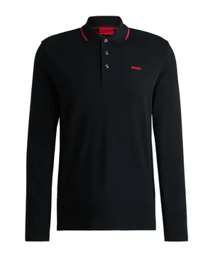 Hugo Boss Longsleeve Polo Shirt - Black