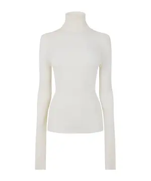Bottega Veneta Simple Knitted Sweater - White