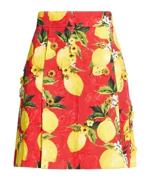 Dolce & Gabbana Floral Print A-line Dress With Rhinestone Embellishments