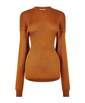 Bottega Veneta Simple Knitted Sweater - Brown
