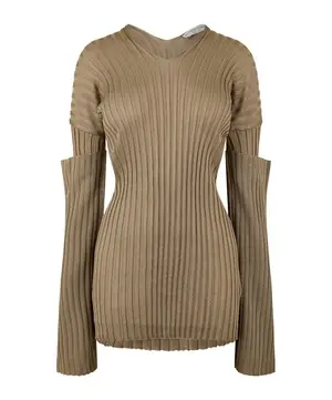 Bottega Veneta Simple Knitted Sweater - Brown