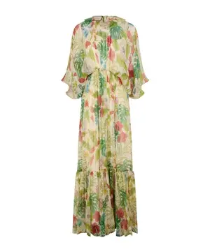 Gucci Printed Silk Long Maxi Dress - No