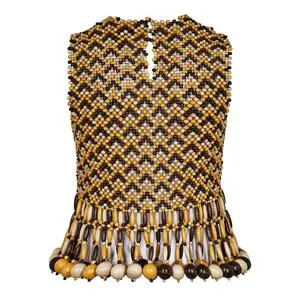 Bottega Veneta Beaded Geometric Print Vest