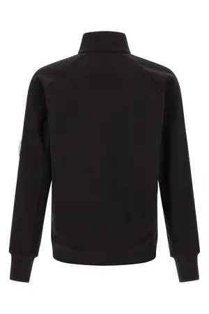 C.P. COMPANY Diagonal Raised Fleece Lens Half Zip Sweatshirt