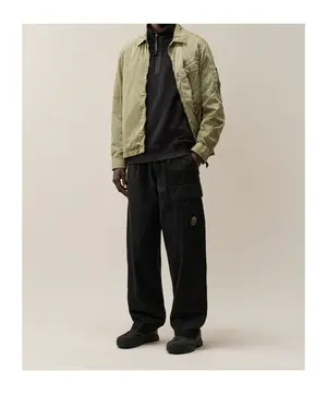 C.P. COMPANY Diagonal Raised Fleece Lens Half Zip Sweatshirt