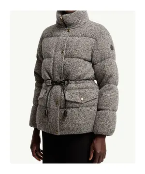 Moncler Diaphanes Hooded Short Down Jacket - Dark Gray
