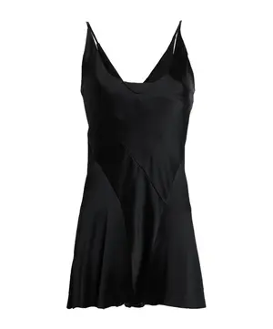 MAISON MARGIELA Solid Sleeveless V-neck Satin Bodysuit
