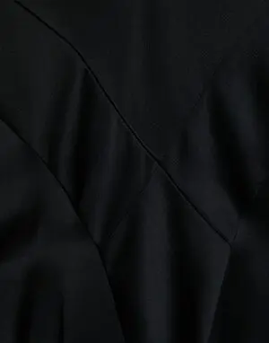 MAISON MARGIELA Solid Sleeveless V-neck Satin Bodysuit