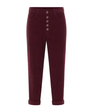 DONDUP Corduroy Tapered Leg Trousers - No