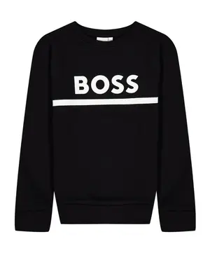 Hugo Boss Crewneck Sweatshirt With Logo Detail - Black