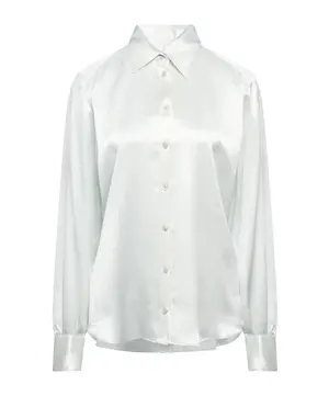 Dolce & Gabbana Solid-color Satin Long-sleeve Shirt - Grey