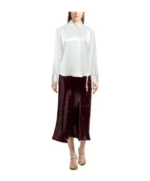 Dolce & Gabbana Solid-color Satin Long-sleeve Shirt