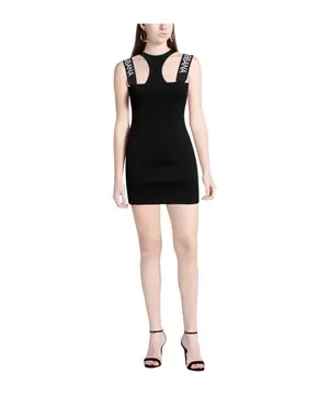 Dolce & Gabbana Sleeveless Bodycon Knit Dress With Logo Straps