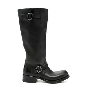 Prada Round-toe Tall Boots - Black
