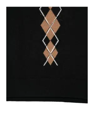 Liu Jo Argyle Jacquard Knit Vest