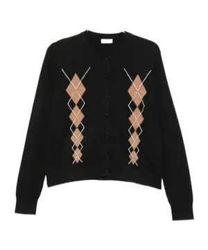 Liu Jo Argyle-intarsia Buttoned Cardigan