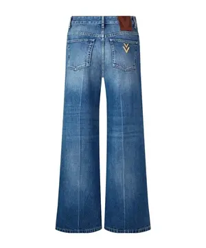 Valentino Garavani High-waisted Wide-leg Jeans