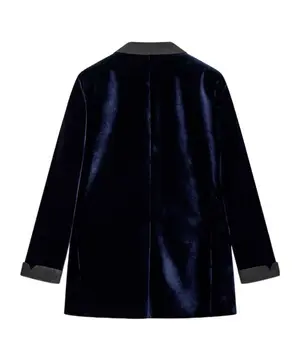 Emporio Armani Velvet Blazer With Satin Shawl Collar