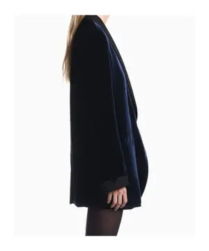 Emporio Armani Velvet Blazer With Satin Shawl Collar