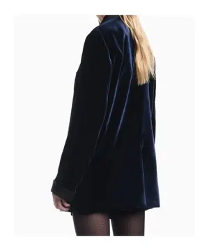 Emporio Armani Velvet Blazer With Satin Shawl Collar