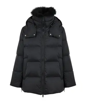 YVES SALOMON Hooded Quilted Down Jacket