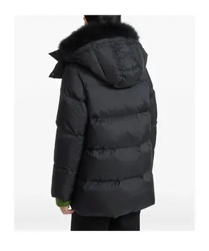 YVES SALOMON Hooded Quilted Down Jacket
