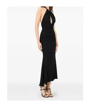 Roberto Cavalli Halterneck Cutout Dress