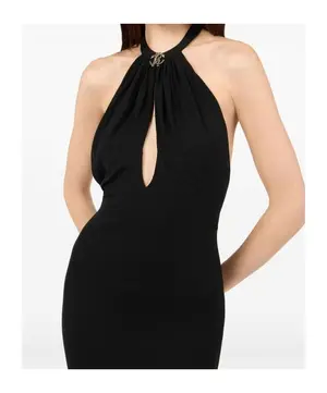 Roberto Cavalli Halterneck Cutout Dress