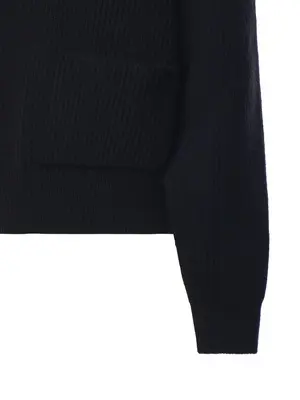 Alaïa Ribbed Wool-cashmere Trucker Pullover