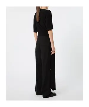 Max Mara Draped T-shirt Top With Adjustable Train