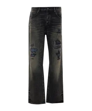 PURPLE BRAND Distressed Patchwork-detail Jeans