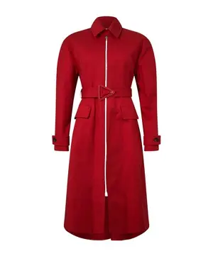 Bottega Veneta Structured Sharp Fit Overcoat - Red