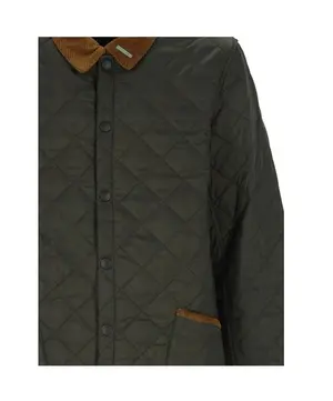 Barbour Quilted Jacket With Corduroy Collar