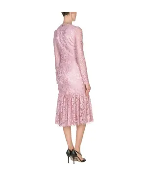 Dolce & Gabbana Lace Long-sleeve Dress