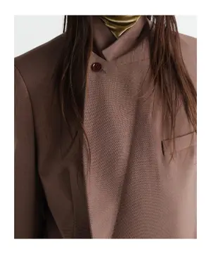 LEMAIRE Double-breasted Tropical Wool Blend Tailored Jacket
