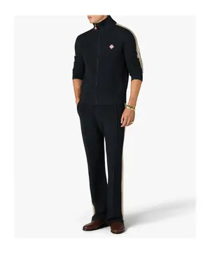 Casablanca Sidestripe Zipup Knit Track Jacket