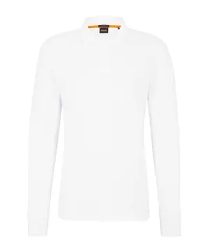 Hugo Boss Longsleeve Polo Shirt - White