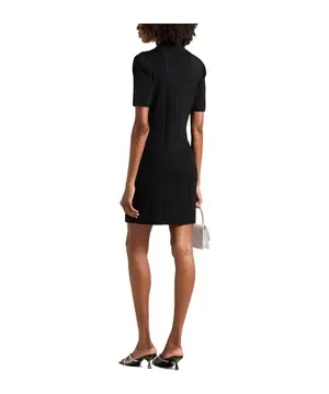 Max Mara Bodycon Knit Dress With V-neck And Cutout Details