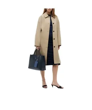 Tommy Hilfiger Structured Satchel Bag With Top Handles