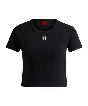 Hugo Boss Minimalist Cropped Tshirt - Black