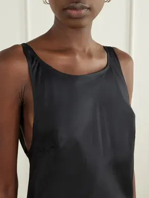 Le Kasha Open-back Silk-satin Maxi Dress