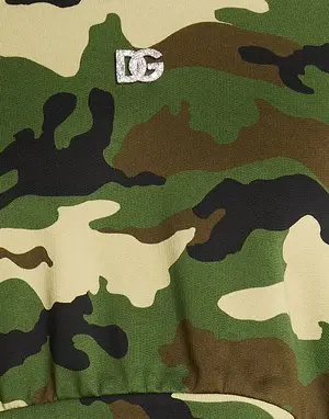 Dolce & Gabbana Camouflage Cropped Hoodie