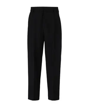 Hugo Boss Centrecrease Cropped Tailored Trousers - Black