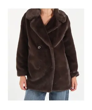 Herno Double-breasted Faux Fur Coat