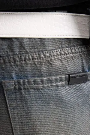 7 For All Mankind Asymmetrical Maxi Denim Skirt