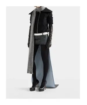 7 For All Mankind Asymmetrical Maxi Denim Skirt