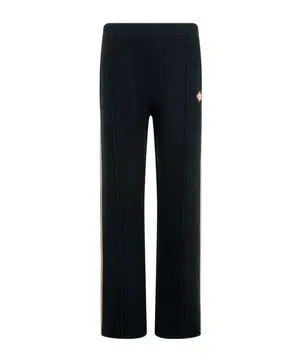 Casablanca Logo Patch Straight-leg Trousers - Navy
