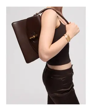 Gucci Bamboo Vendetta Top Handle Bag - Dark Brown