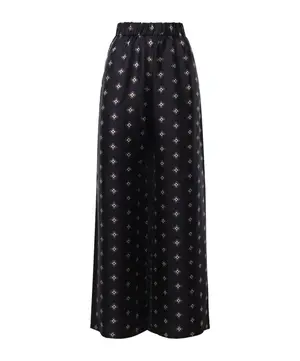 Max Mara Elastic Waist Casual Pants - Black